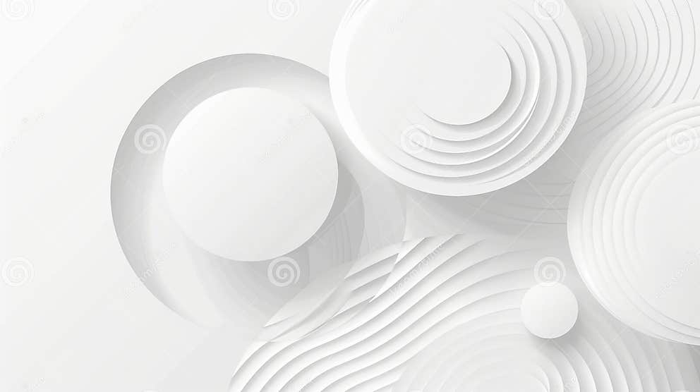 Abstract White Circular Patterns Stock Illustration - Illustration of ...