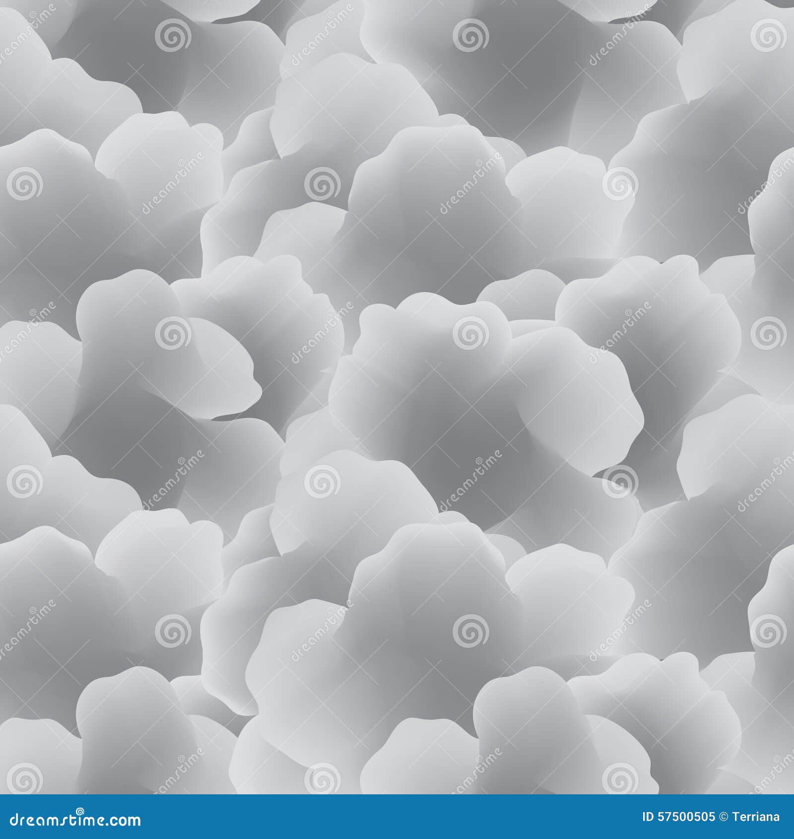 Abstract White Cloud Seamless Vector Pattern. Stock Illustration ...