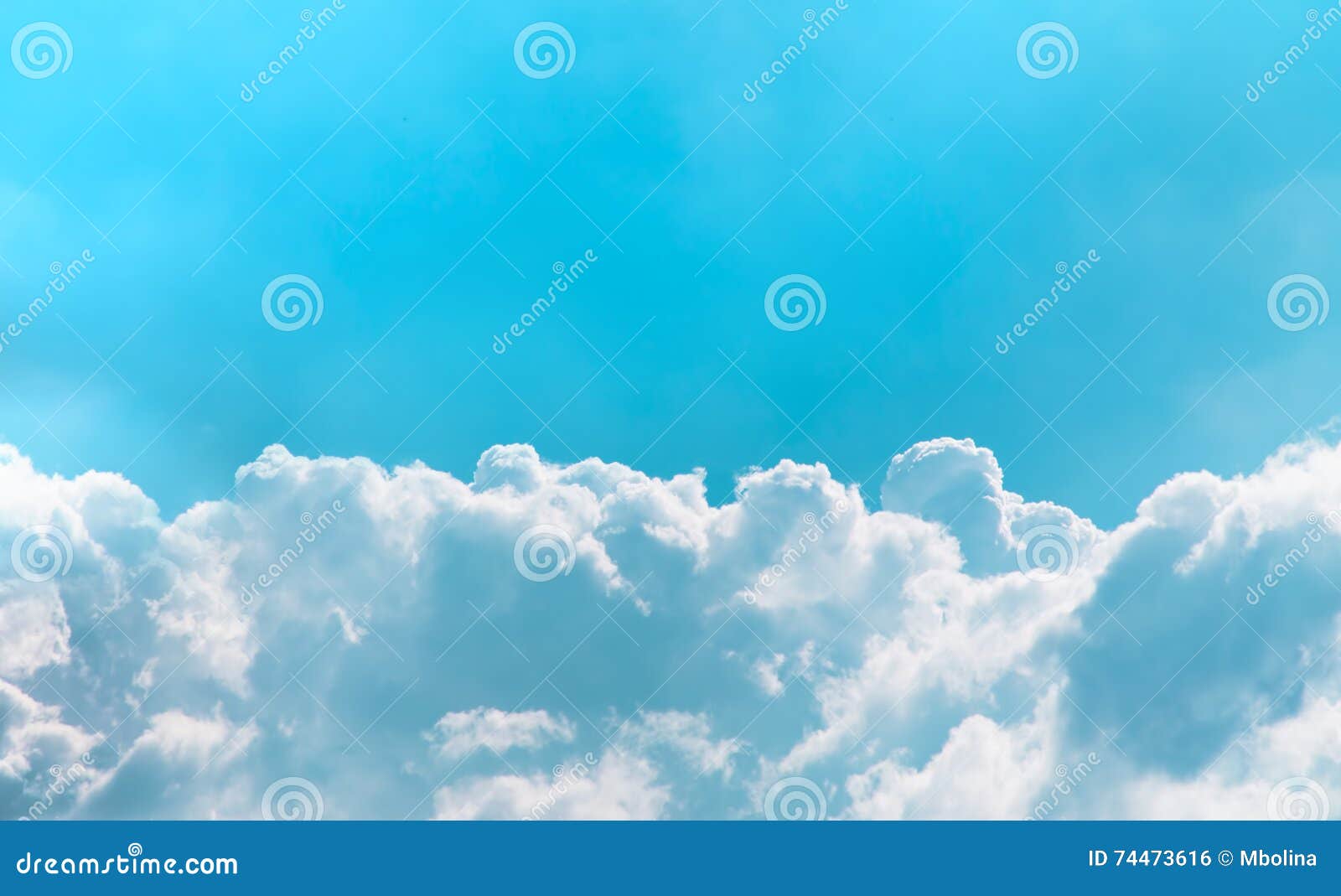 Abstract White Clouds Against Turquoise Sky Stock Photo - Image of ...