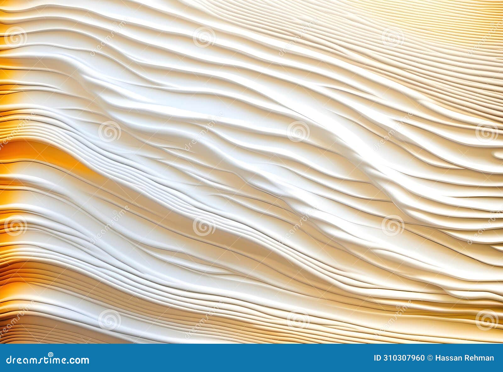 Abstract White Color Acrylic Wave Wall Painting Stock Illustration ...