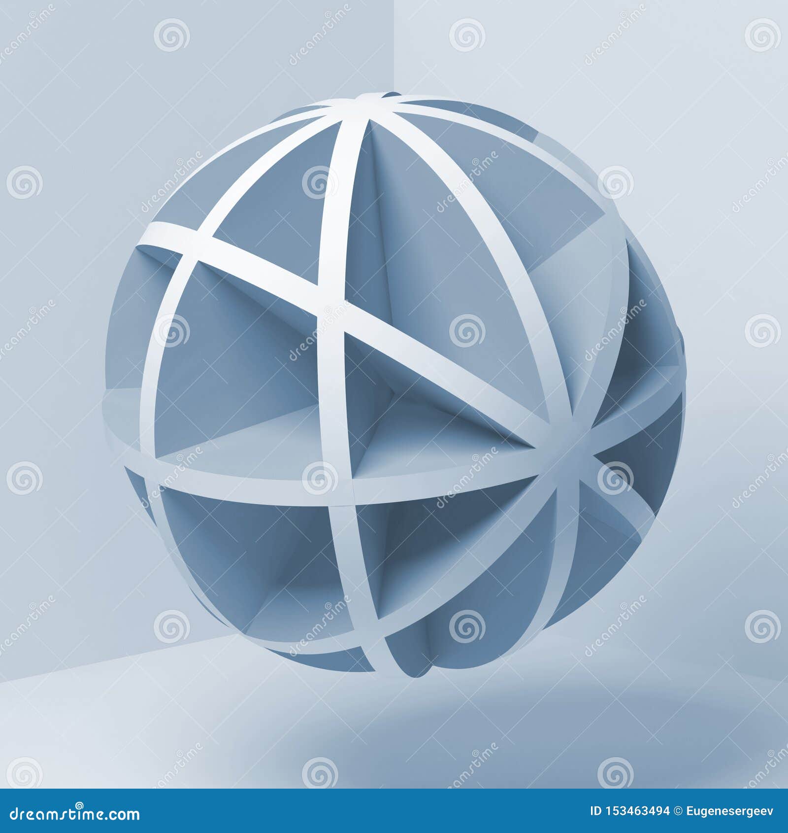 Abstract White Compound Spherical Object Stock Illustration ...