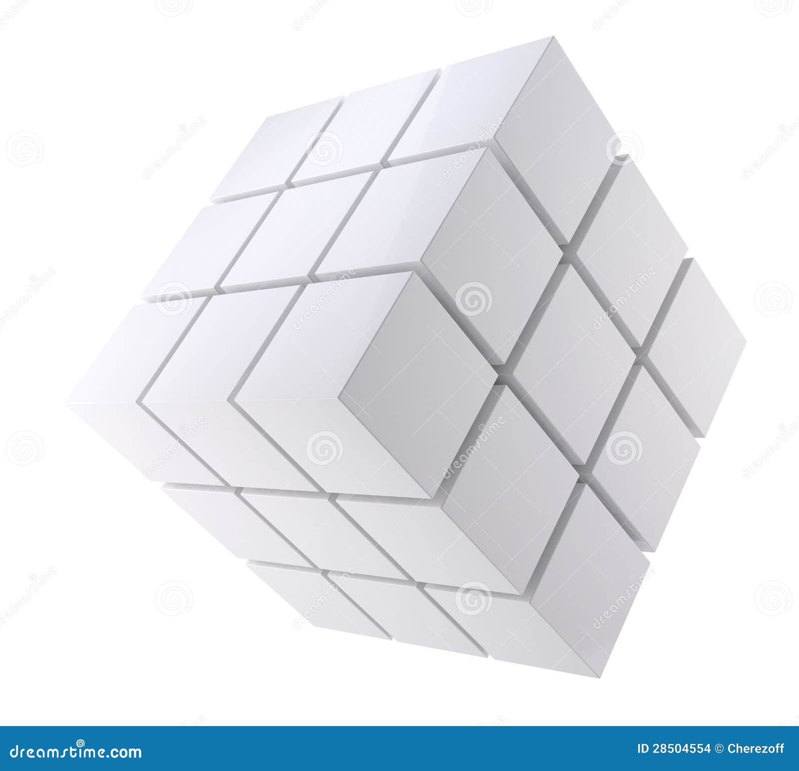 Abstract white cube stock illustration. Illustration of cooperation ...
