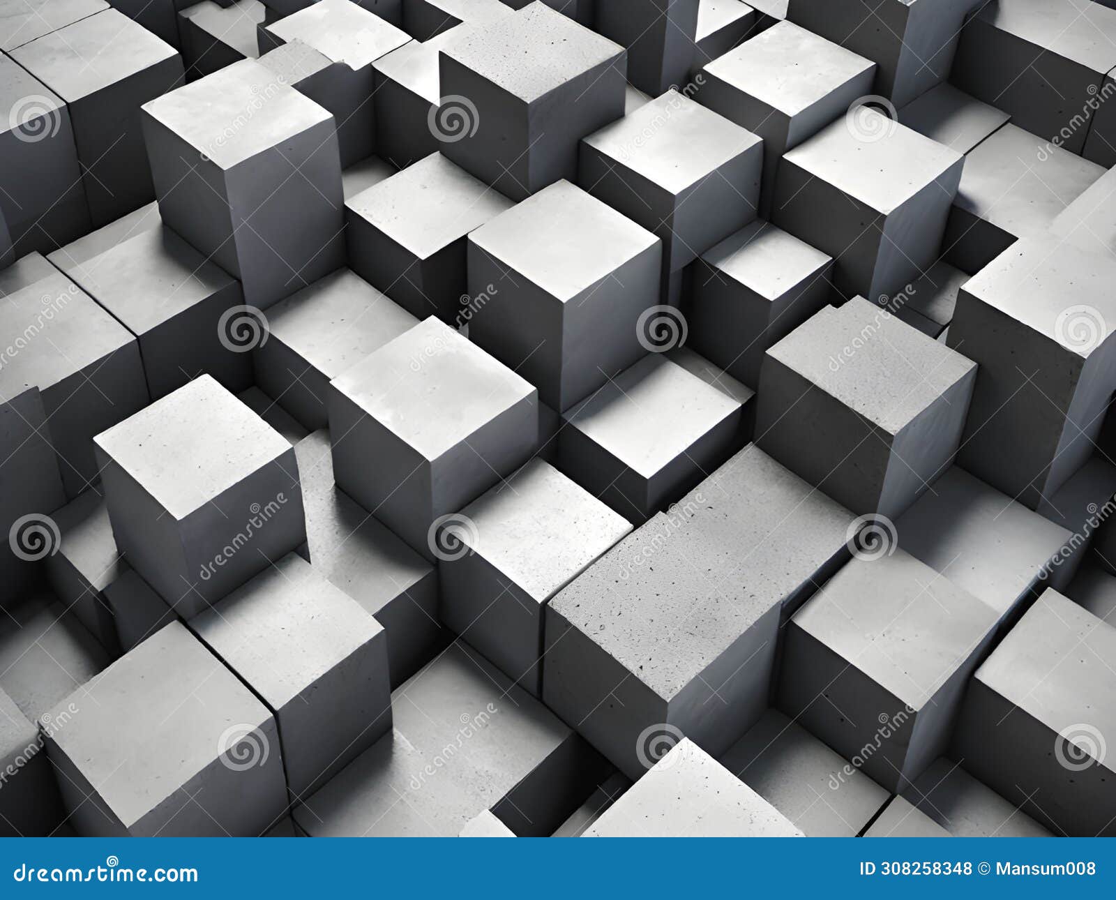Abstract White Cube Shape Background Stock Illustration - Illustration ...