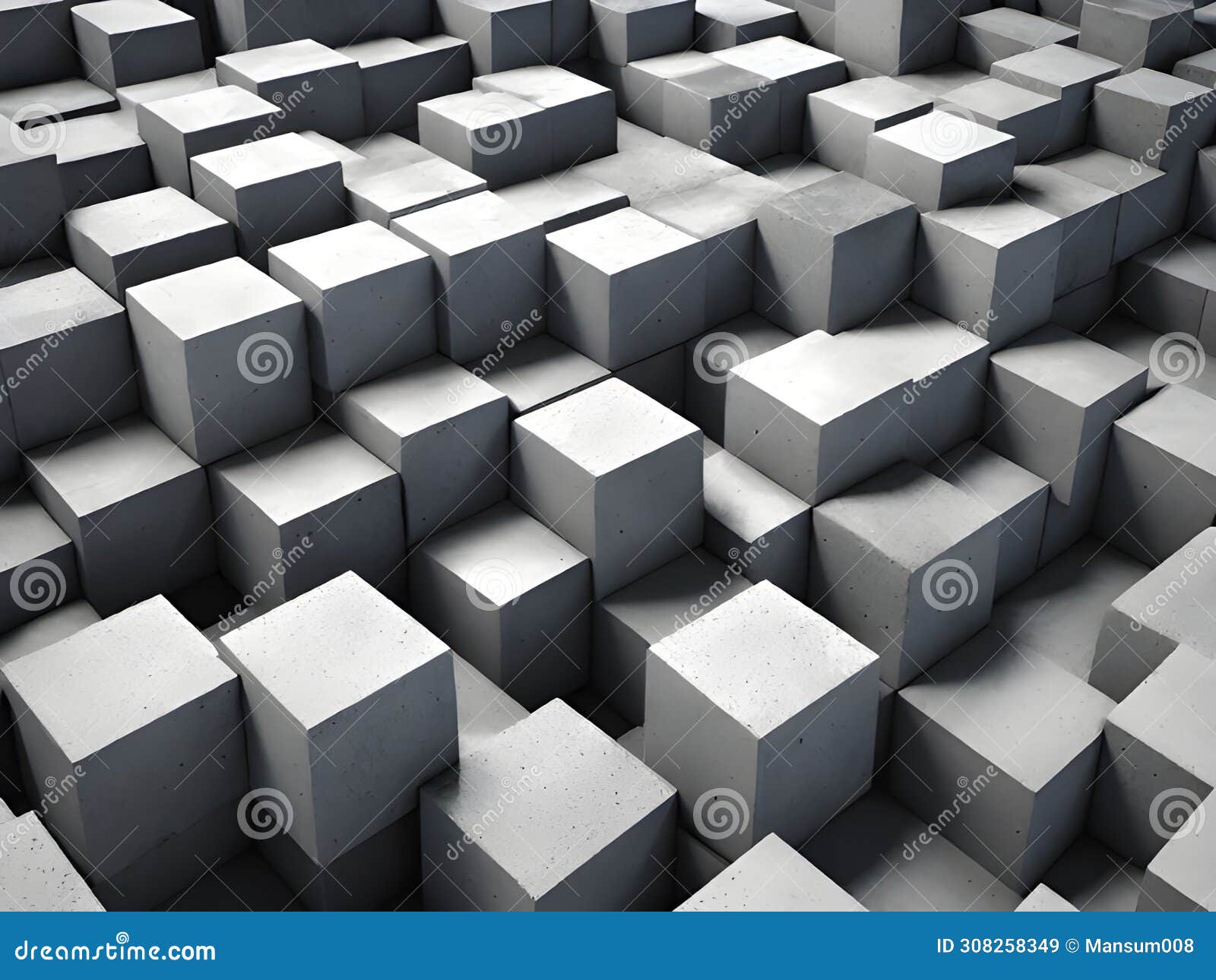 Abstract White Cube Shape Background Stock Illustration - Illustration ...