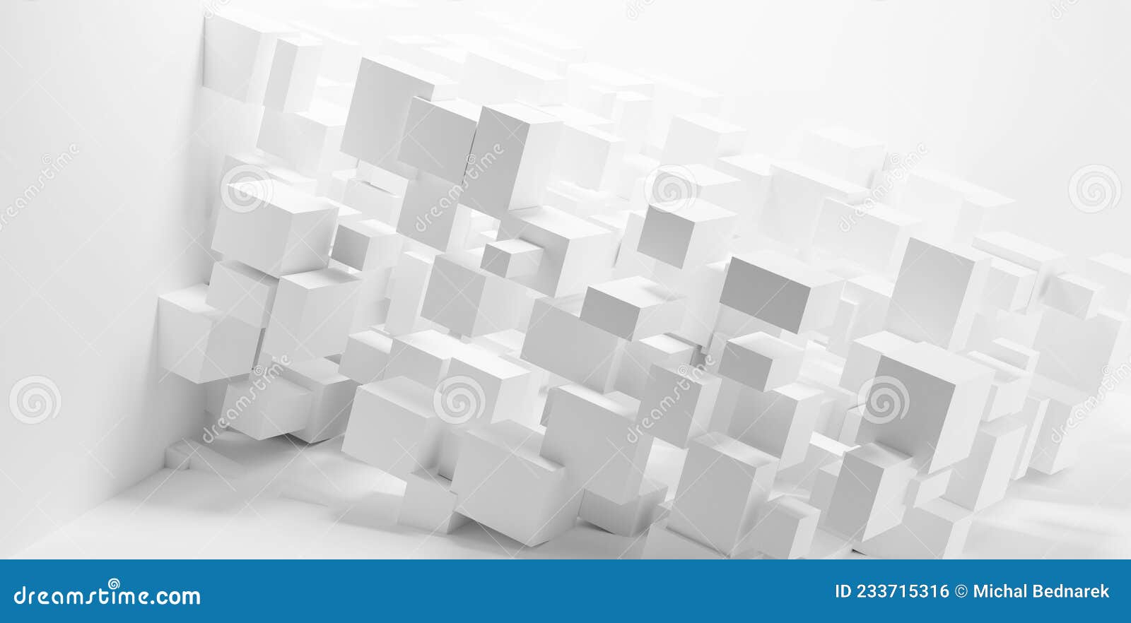 Abstract White Cubes Background Stock Illustration - Illustration of ...