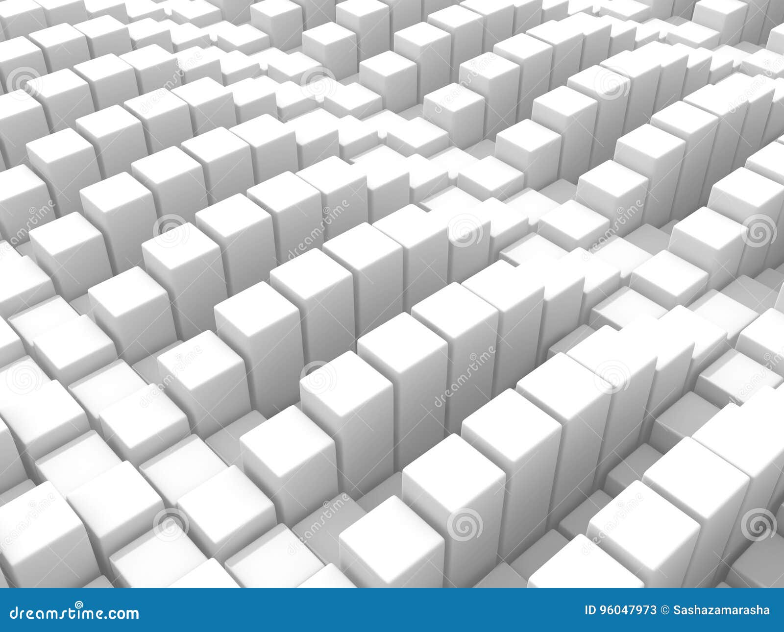 Abstract White Cubes Blocks Wall Background Stock Illustration ...