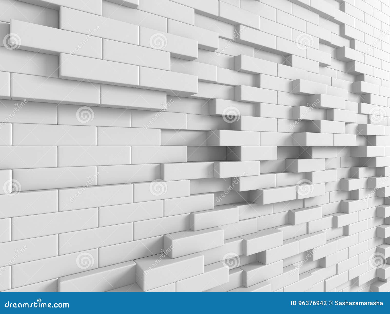 Abstract White Cubes Blocks Wall Background Stock Illustration ...