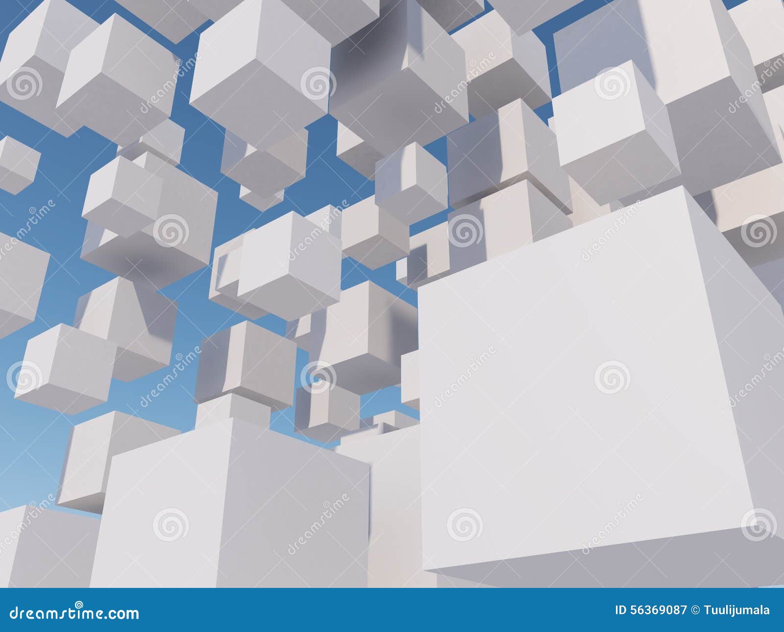 White Cubes Isolated On White Background. Cartoon Vector ...