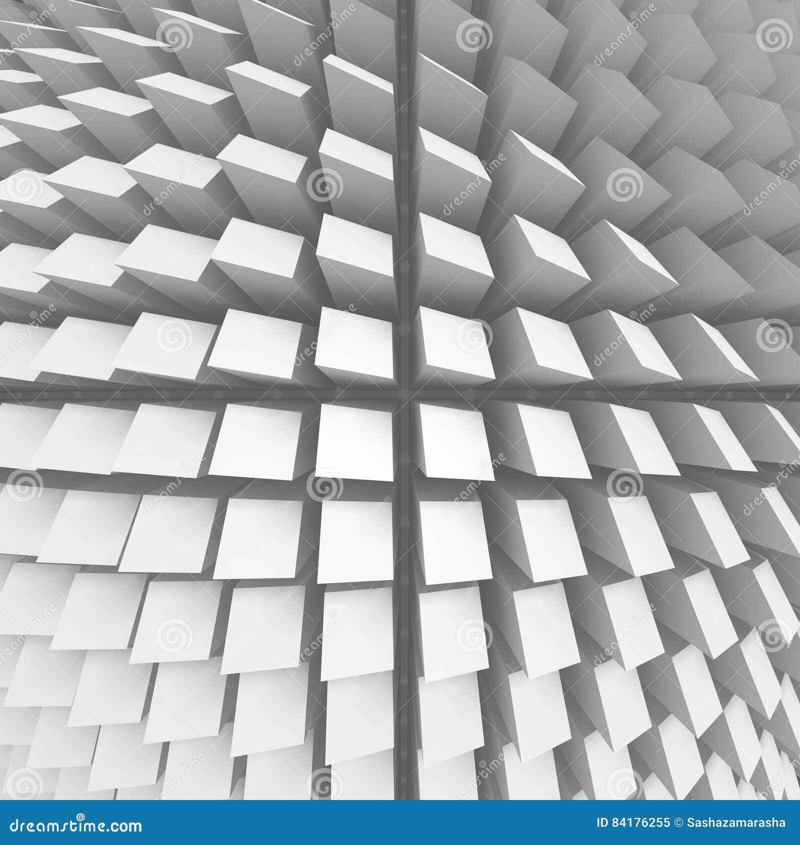 Abstract White Cubes Design Geometric Background Stock Illustration ...