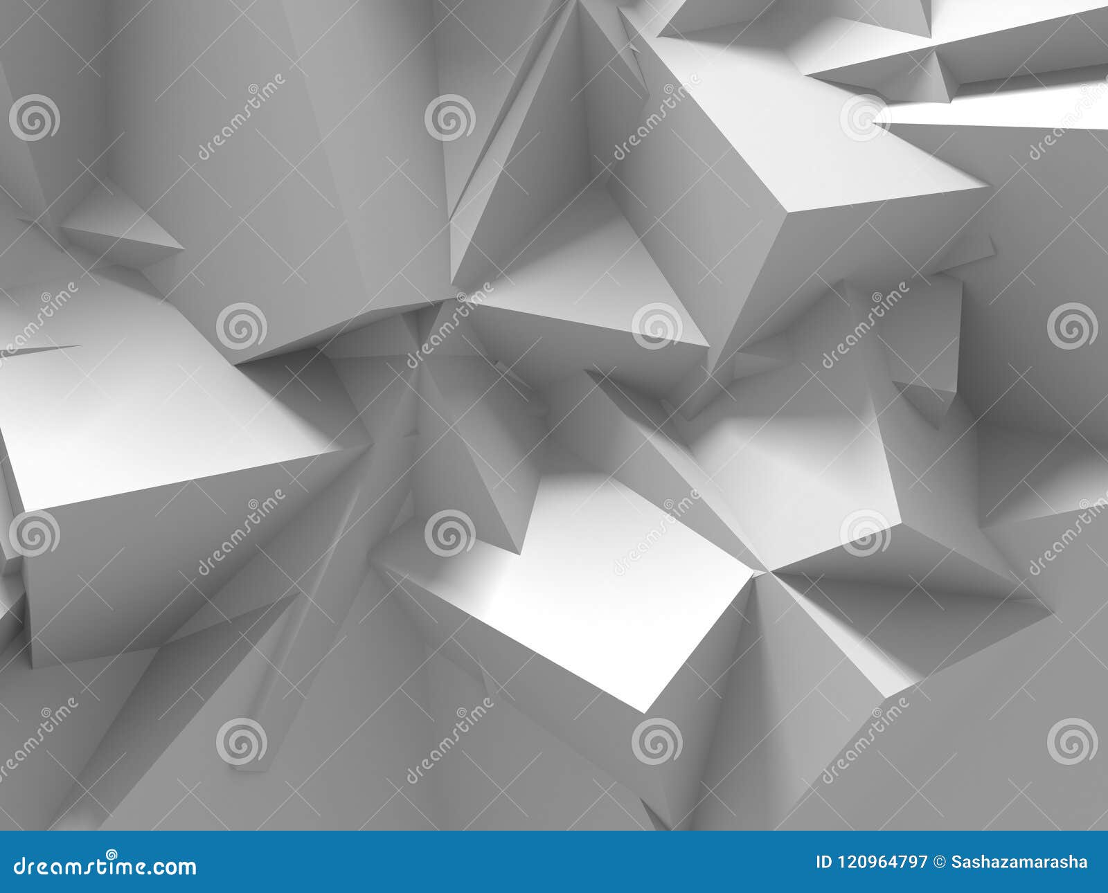 Abstract White Cubes Wall Background Stock Illustration - Illustration ...