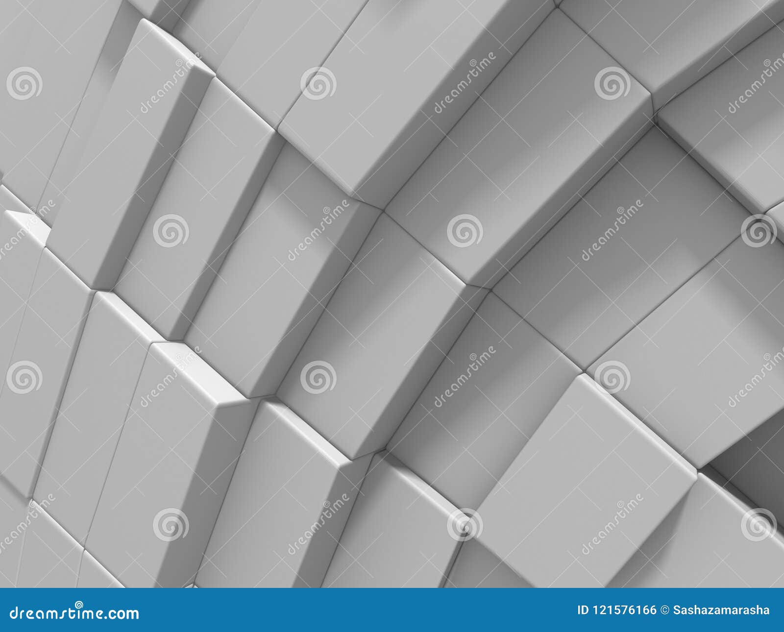 Abstract White Cubes Wall Background Stock Illustration - Illustration ...