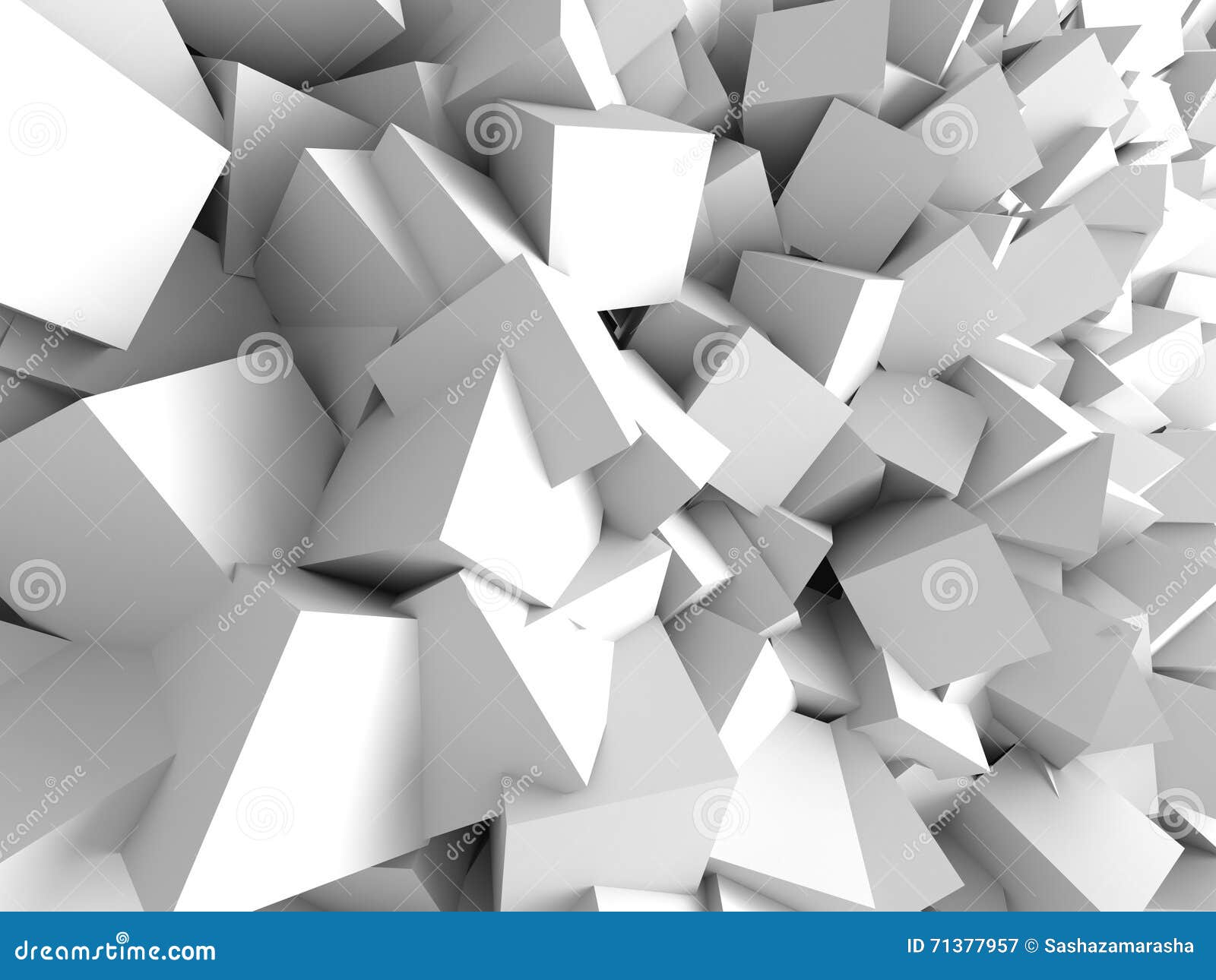 Abstract White Cubes Wall Background Stock Illustration - Illustration ...