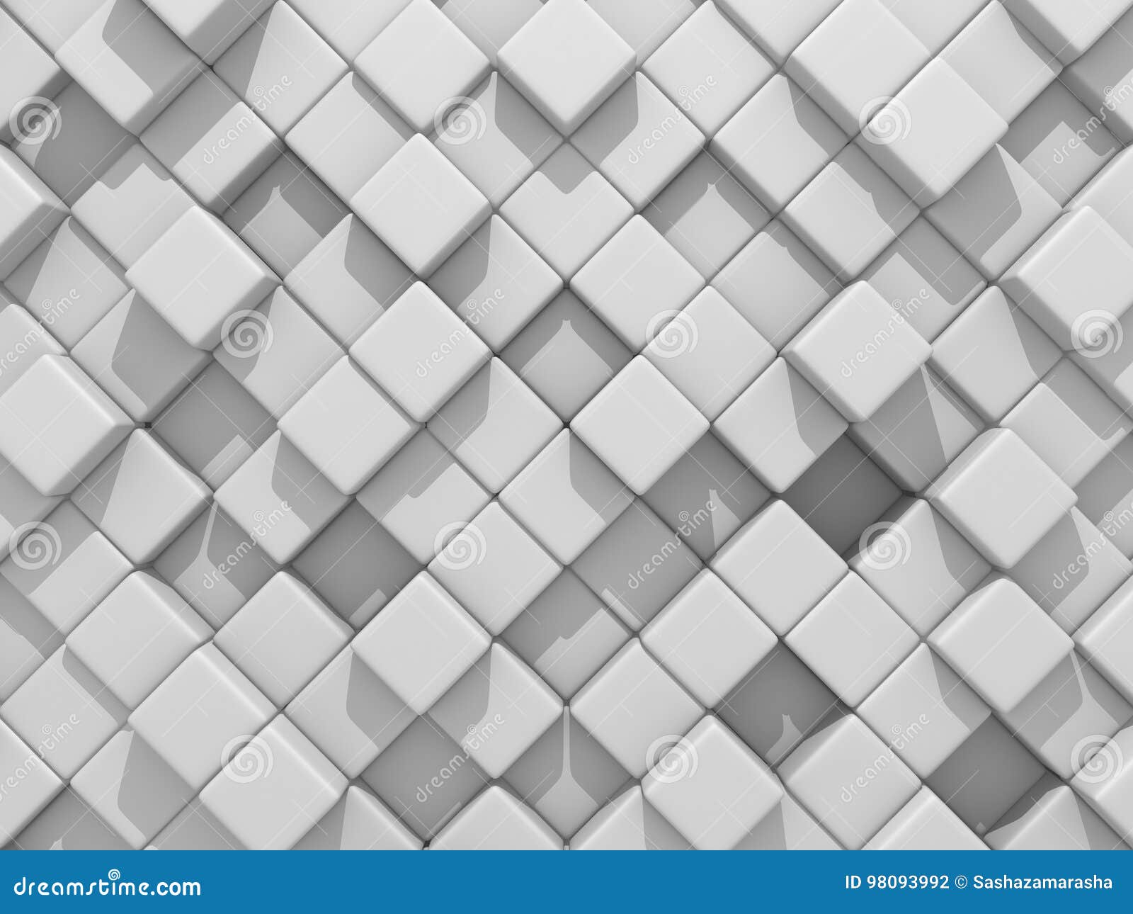 Abstract White Cubes Wall Background Stock Illustration - Illustration ...