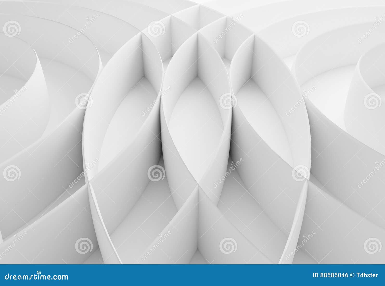 Abstract White Curved Border Lines Background with Wavy Intersecting ...