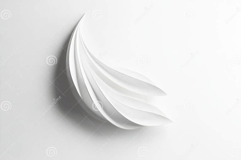 Abstract White Curved Form on a White Background Stock Illustration ...