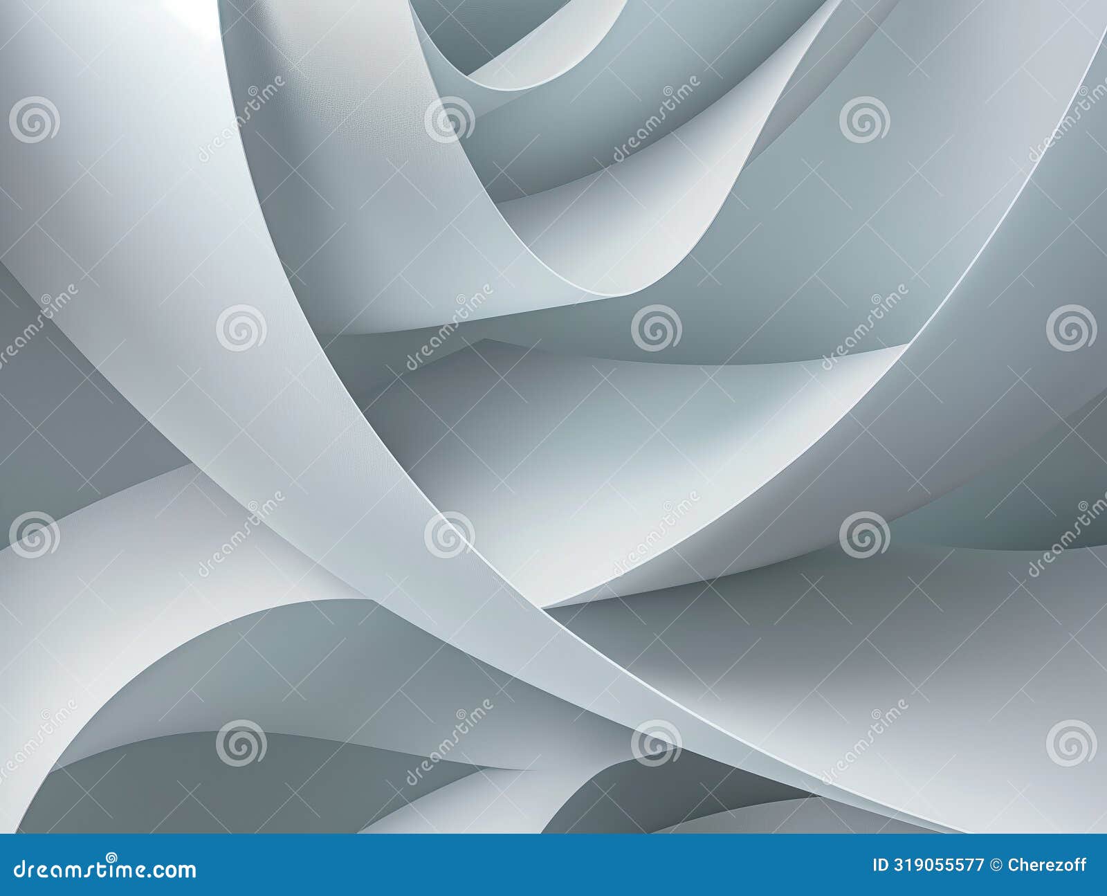 Abstract White Curved Shapes Background Stock Image - Image of ...
