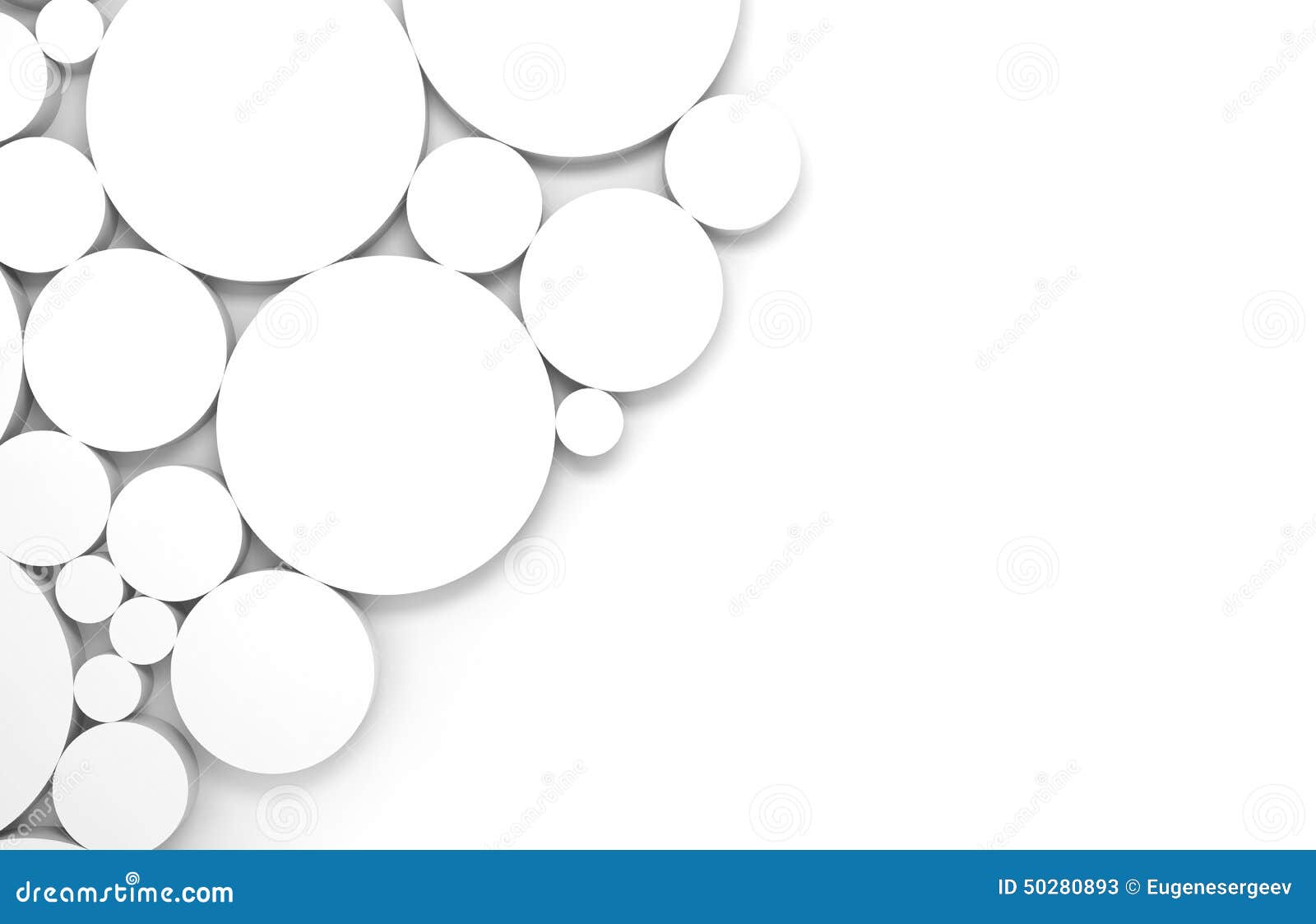 Abstract White 3d Background with Relief Rings Pattern Stock ...