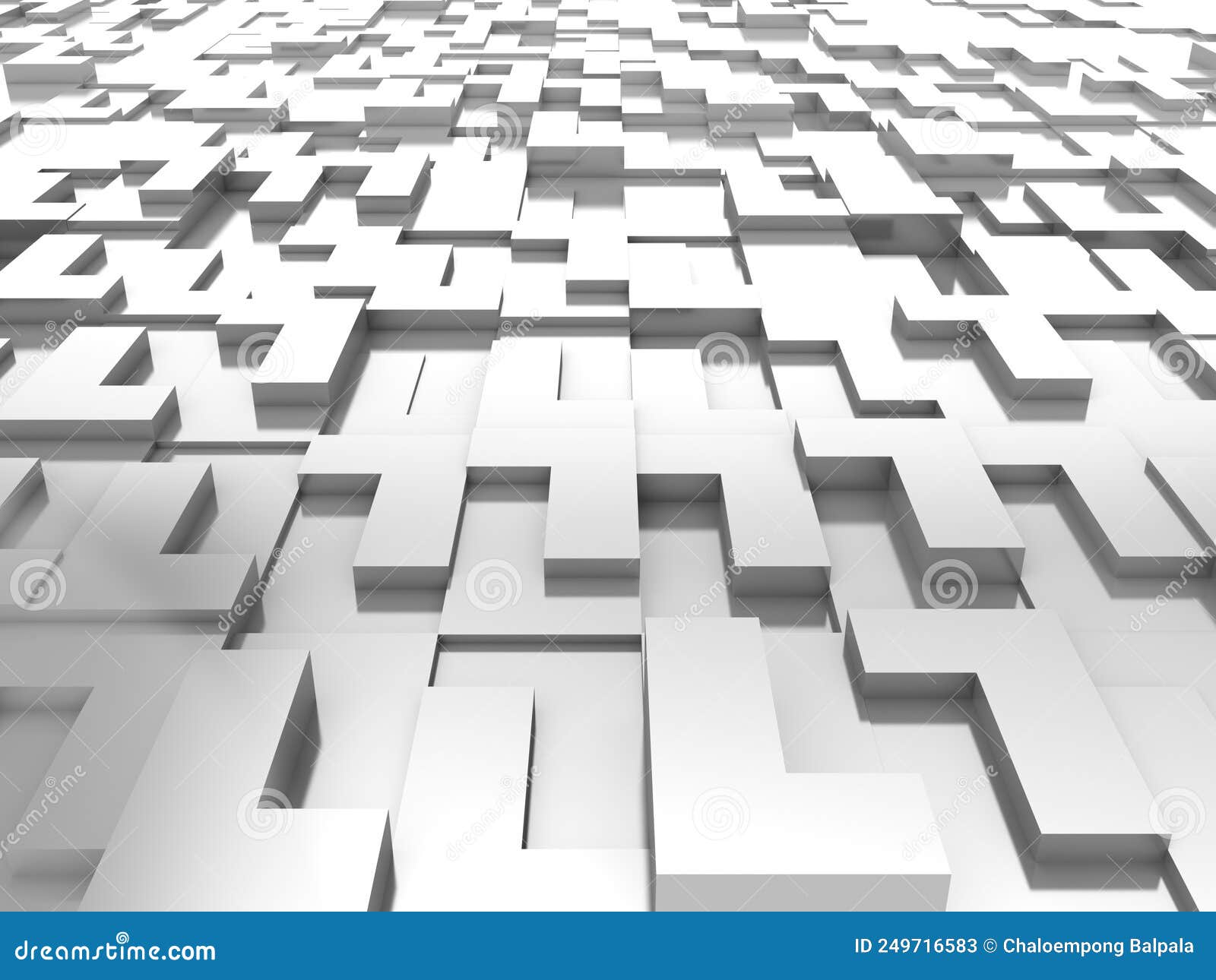 Abstract White 3d Blocks Background. Stock Illustration - Illustration ...