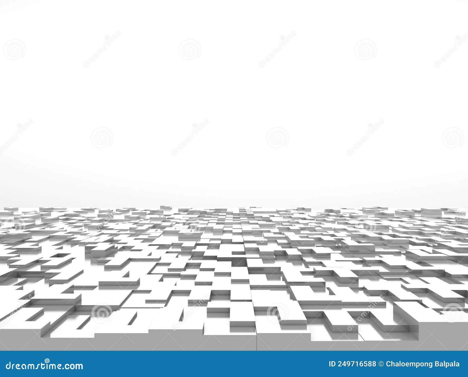 Abstract White 3d Blocks Background. Stock Illustration - Illustration ...