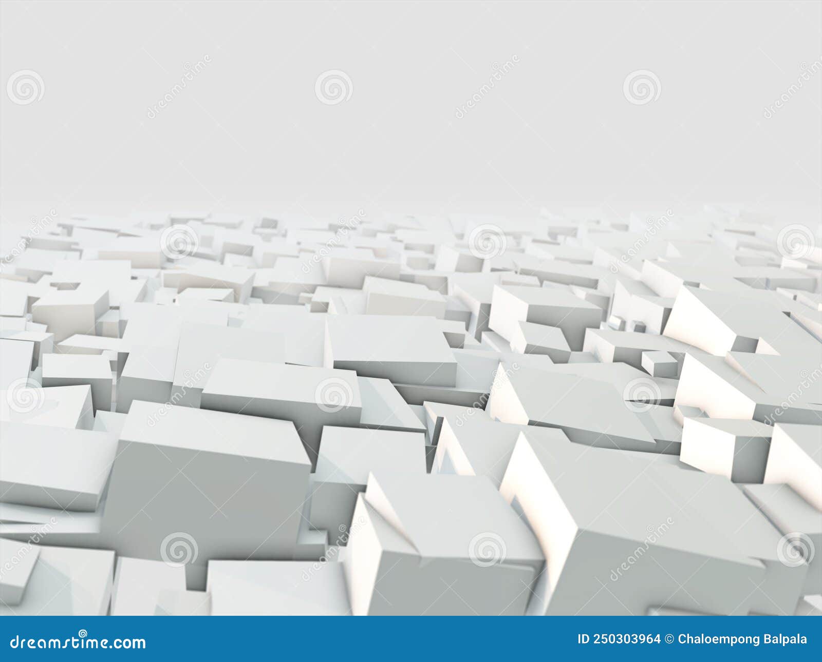Abstract White 3d Blocks Background. Stock Illustration - Illustration ...