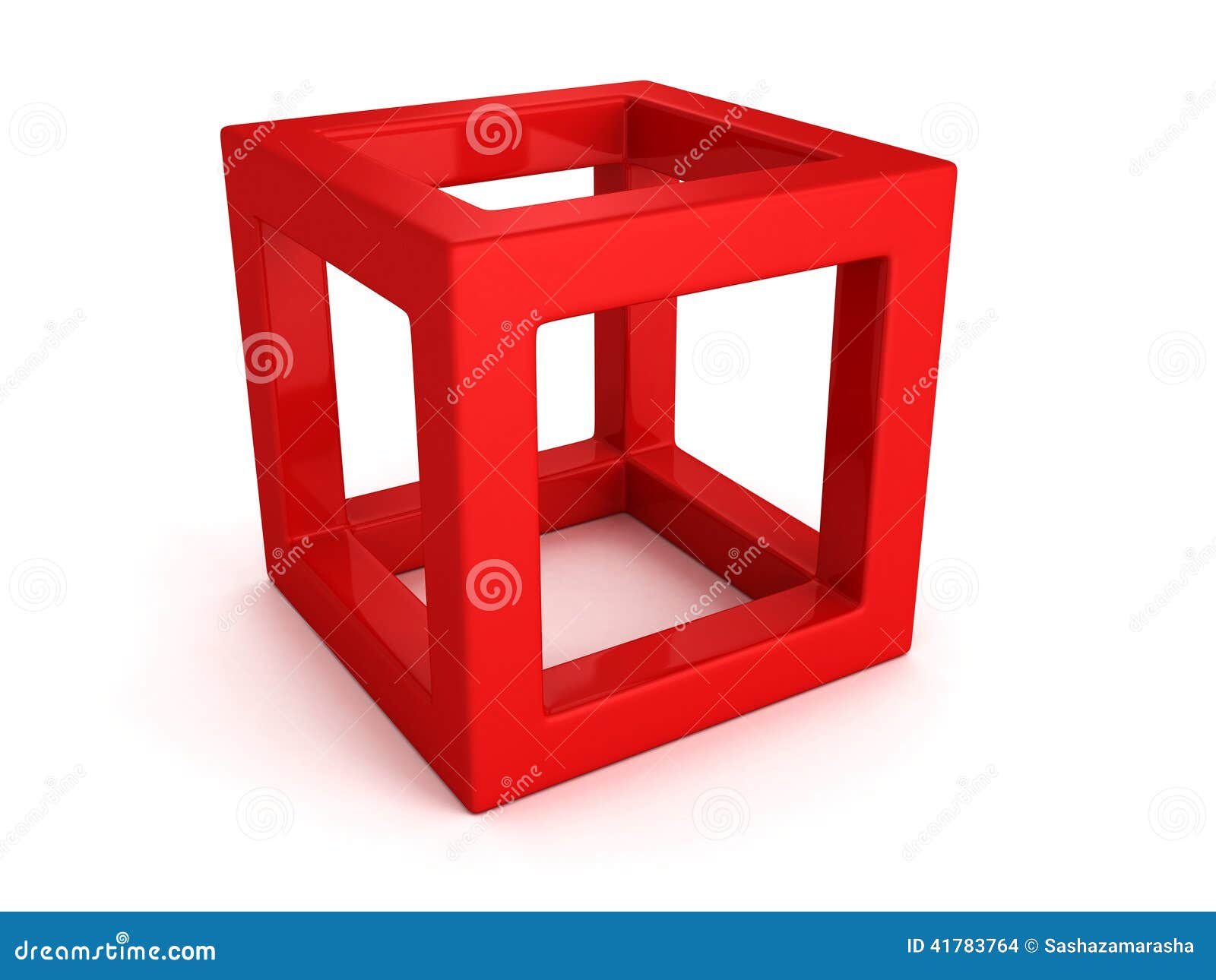 Abstract White 3d Cube with Shadow Stock Illustration - Illustration of ...