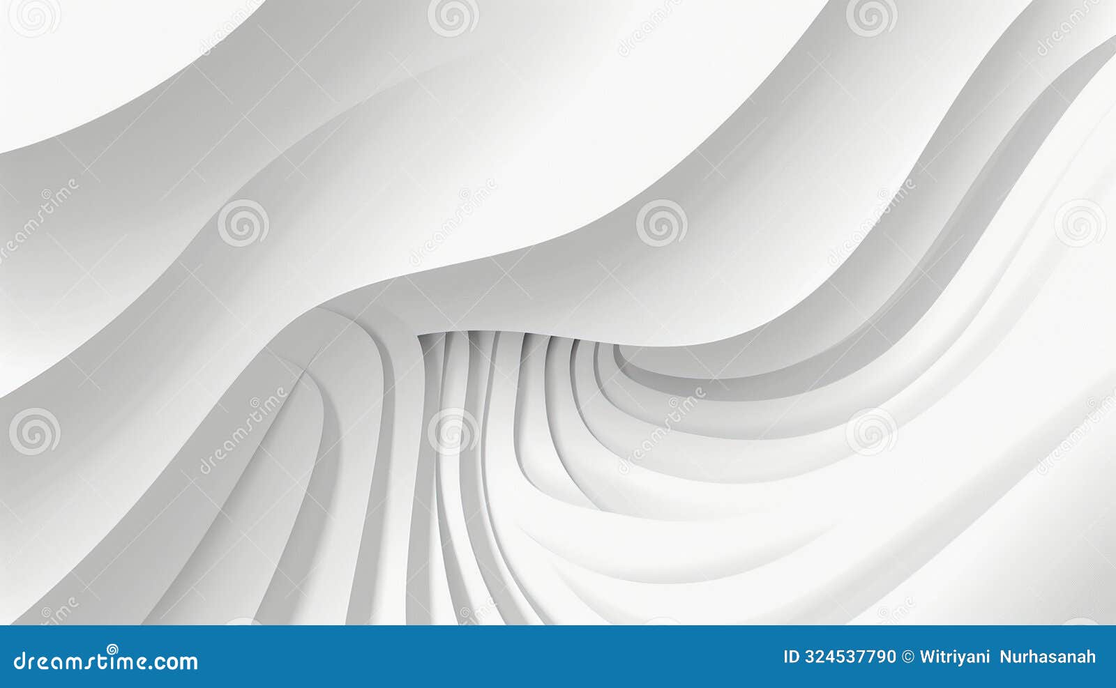 Abstract White 3D Curved Shapes Stock Illustration - Illustration of ...