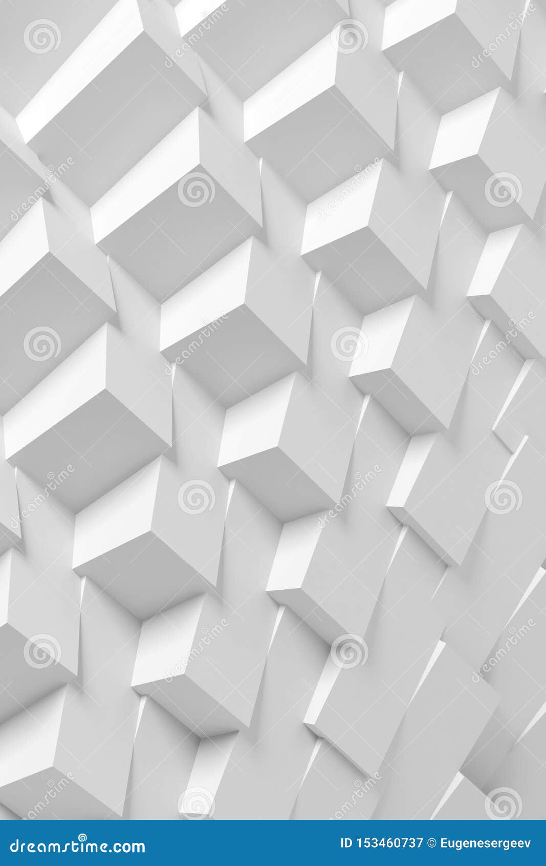 Abstract White 3d Geometric Pattern Stock Illustration - Illustration ...