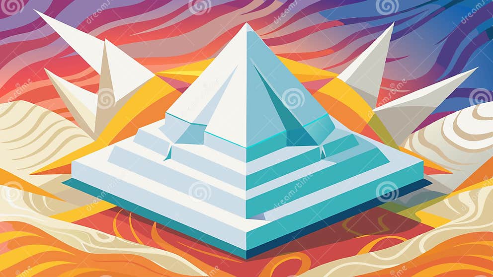 Abstract White 3d Pyramids Background. Vector Illustration Stock Vector ...