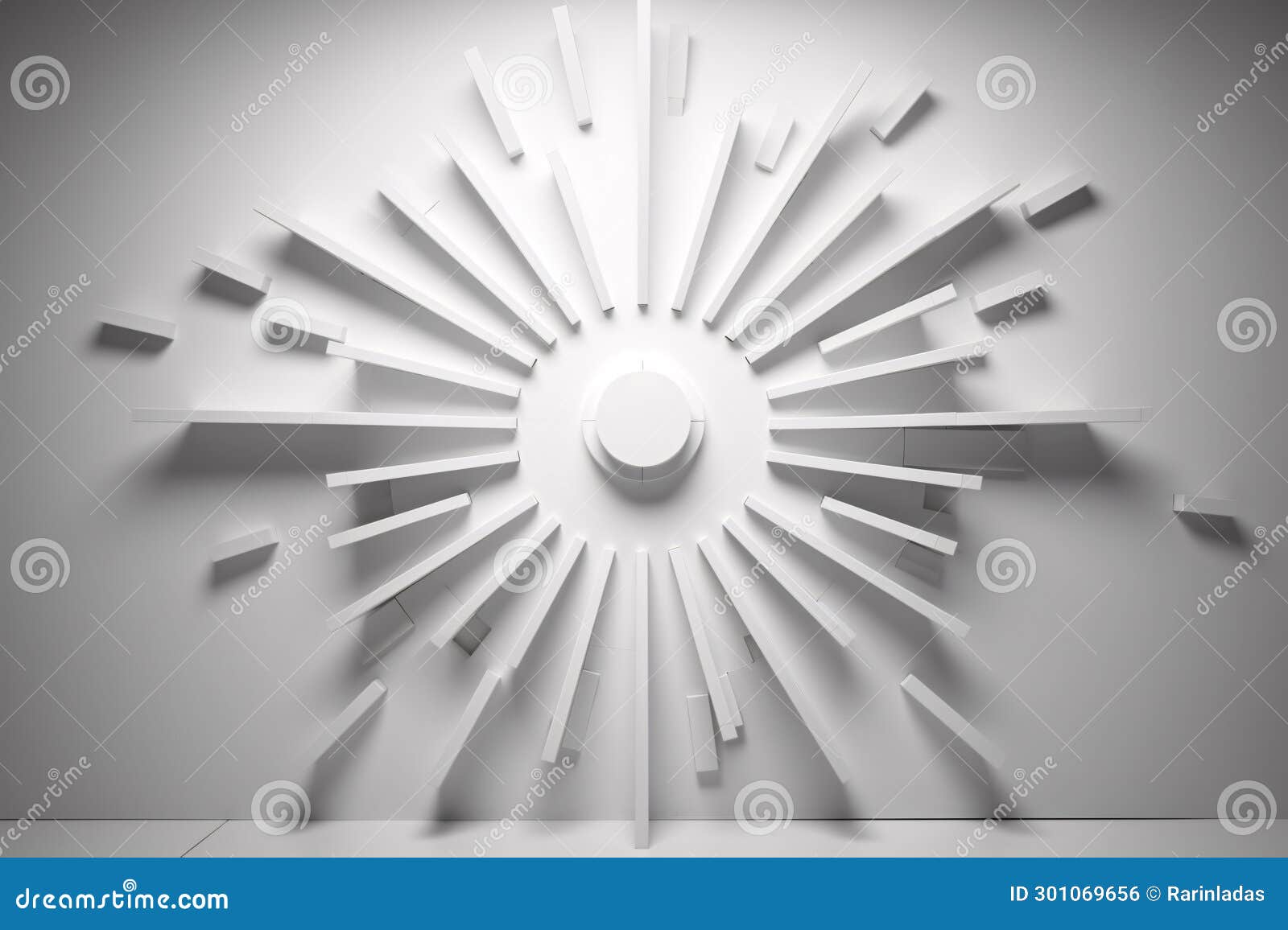 Abstract White 3D Shape Radiating Lines, Futuristic Background Design ...
