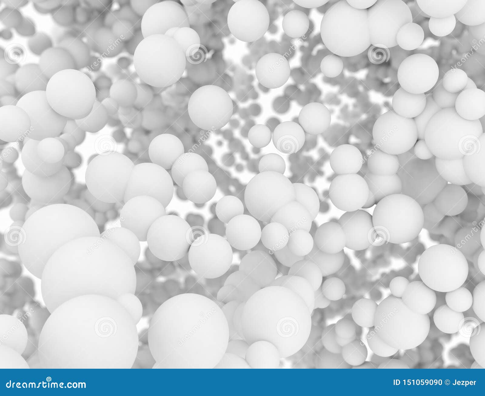 Abstract 3d Spheres Cluster Stock Illustration - Illustration of ball ...