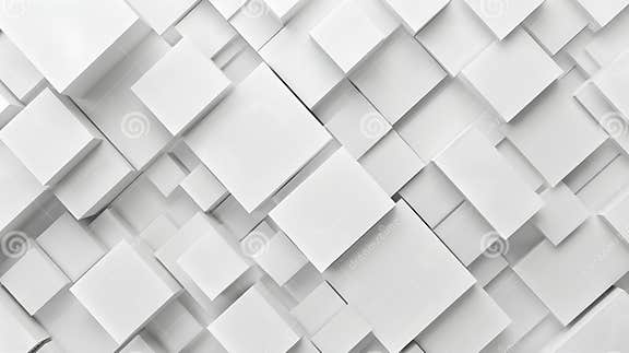 Abstract White 3d Square Background, 3d Rendering Background Pattern ...