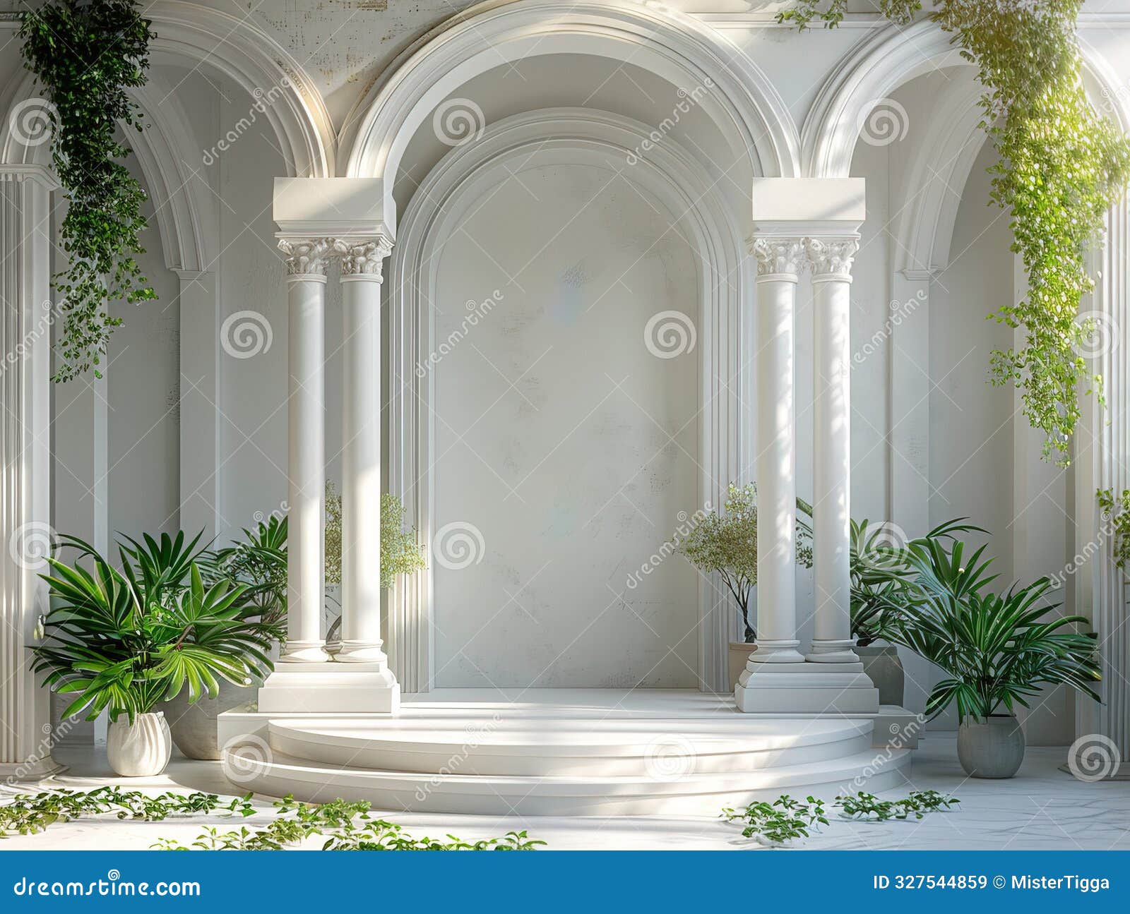 Abstract White 3d Studio Background for Cosmetic Product Presentation ...