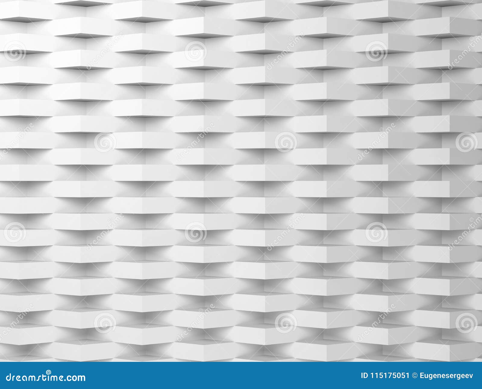 Abstract White Digital Background, 3d Pattern Stock Illustration ...