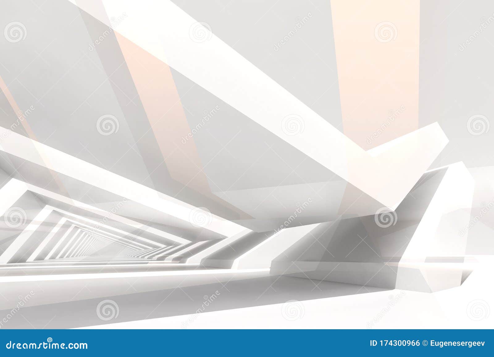 Abstract White Digital Graphic Background, 3 D Art Stock Illustration ...
