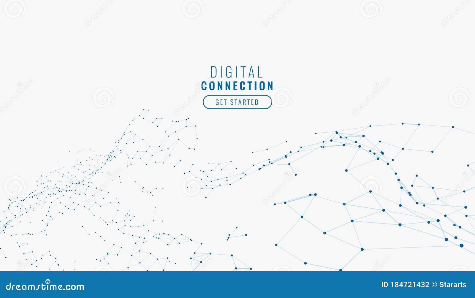 Abstract White Digital Network Connection Lines Background Stock Vector ...