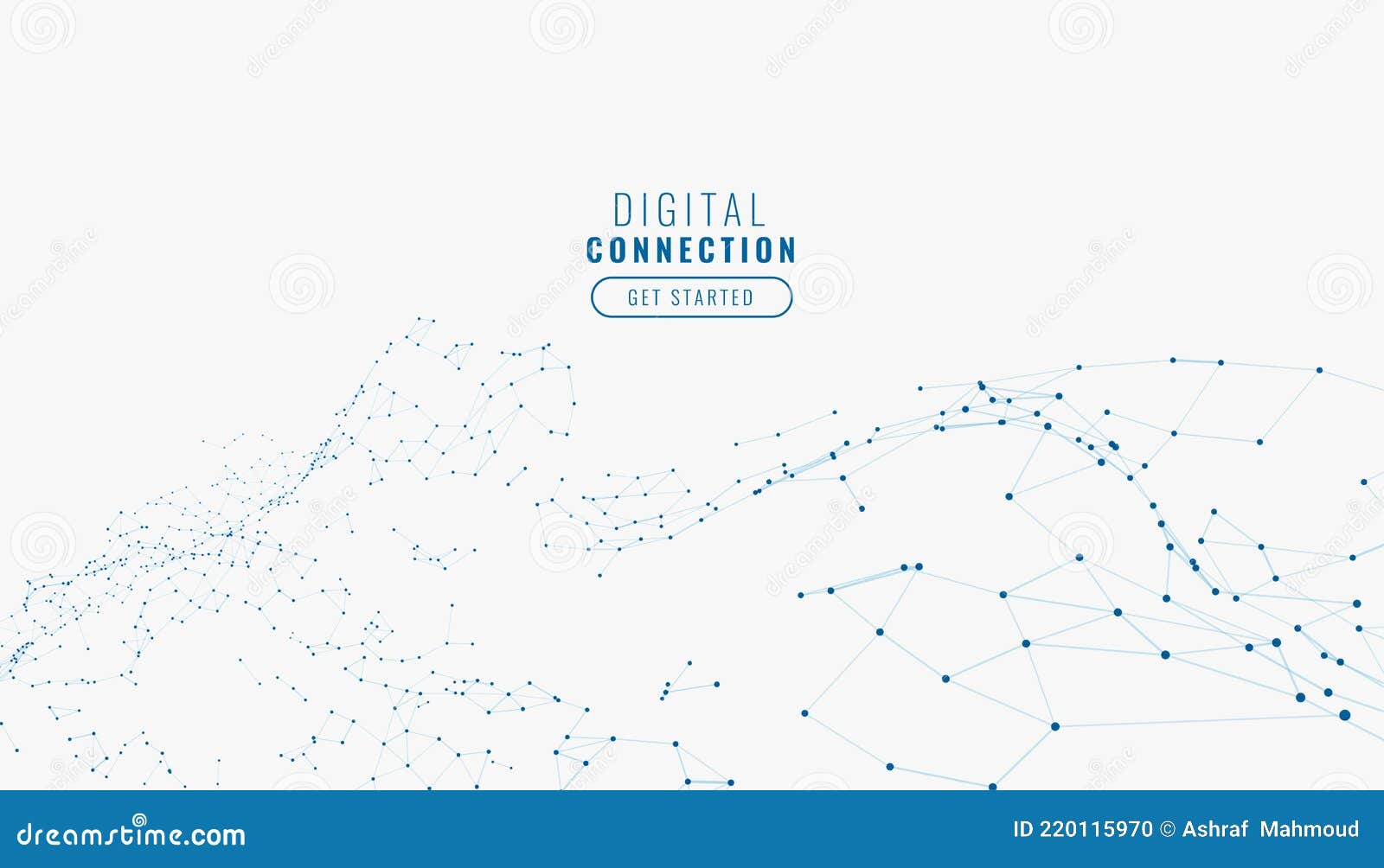 Abstract White Digital Network Connection Lines Background Stock Vector ...