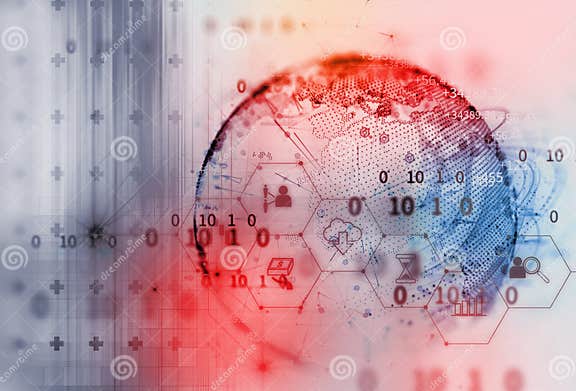 Abstract White Digital Technology Background Stock Illustration ...