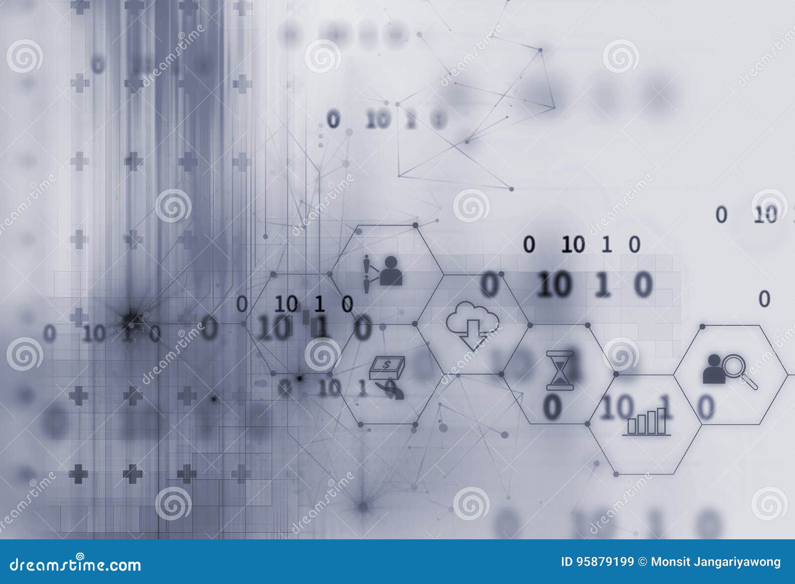 Abstract White Digital Technology Background Stock Illustration ...