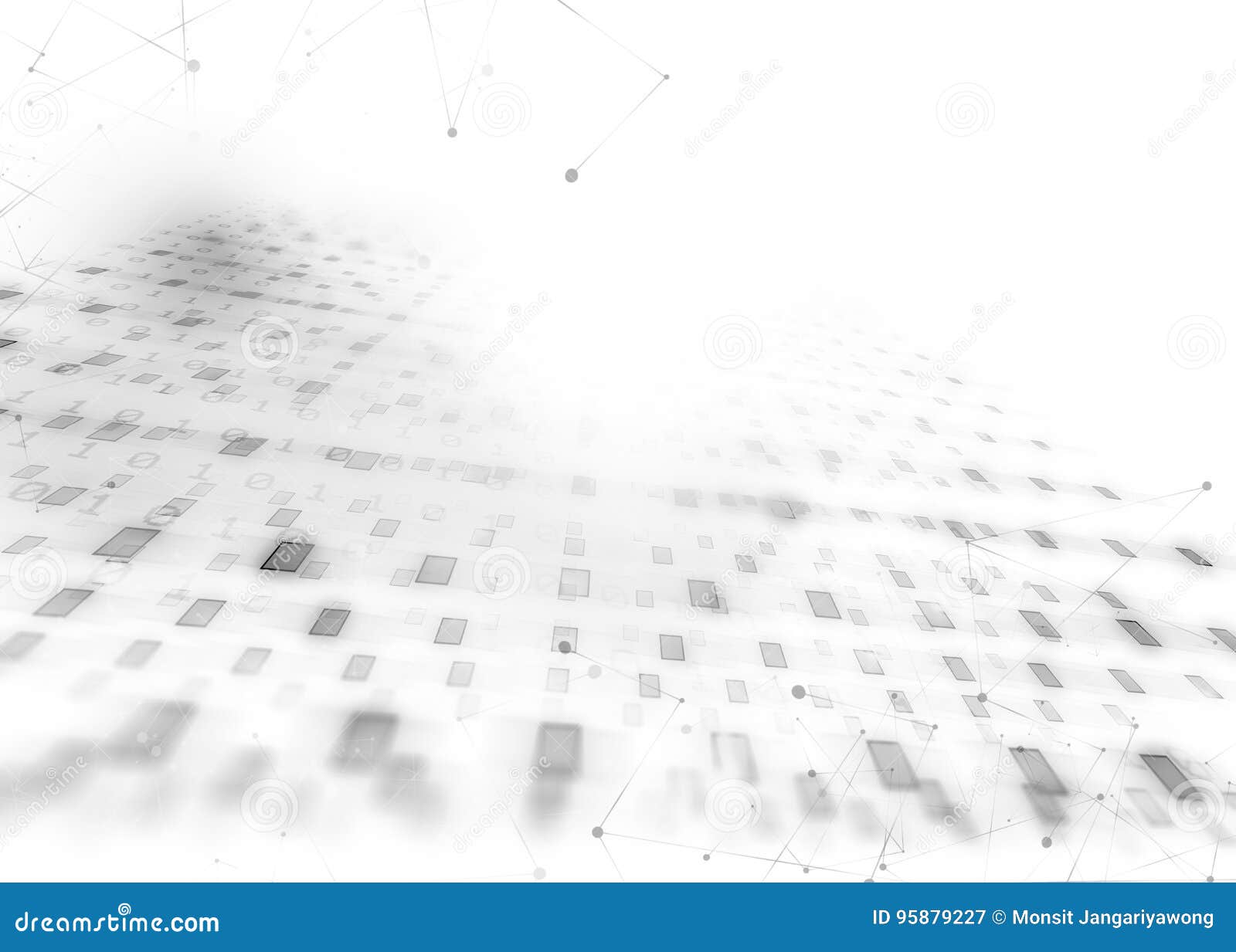Abstract White Digital Technology Background Stock Illustration ...