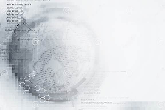 Abstract White Digital Technology Background Stock Illustration ...