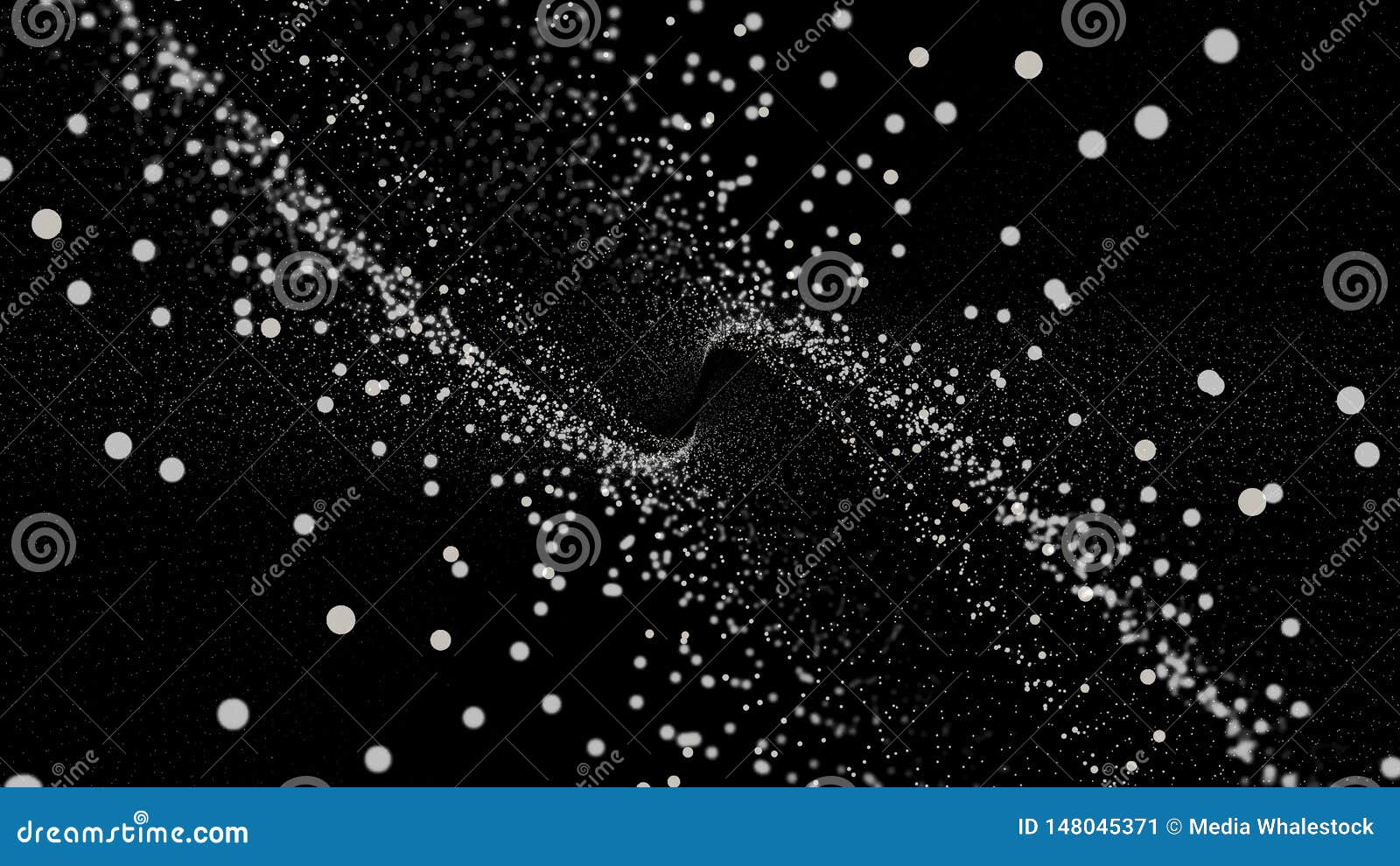 Abstract White Dot Clouds Moving Forward and Backward at the Same Time ...