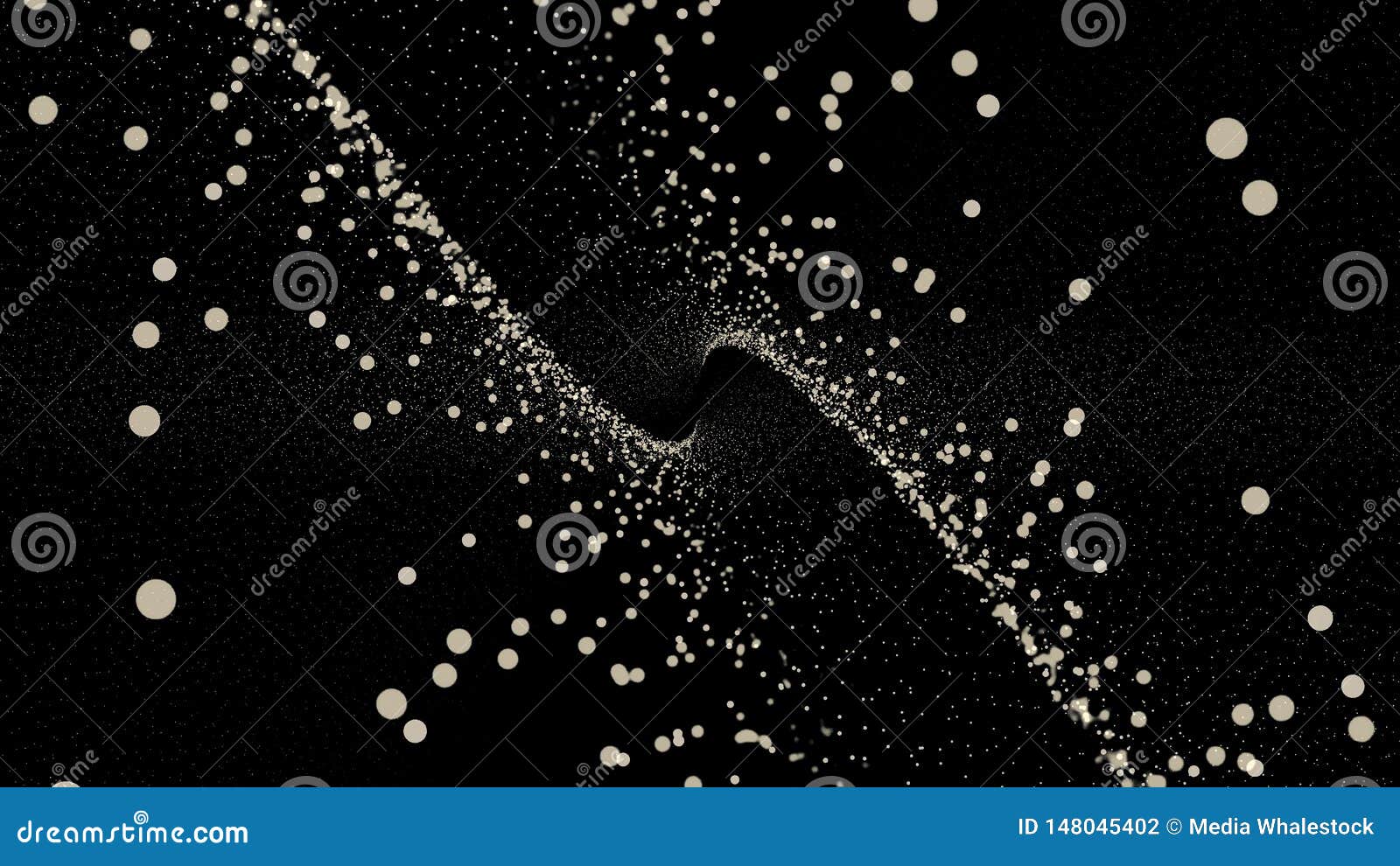 Abstract White Dot Clouds Moving Forward and Backward at the Same Time ...