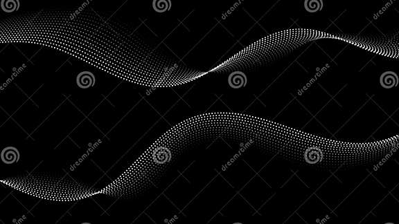 Abstract White Dot Lines Element Effect on Black Background Stock ...
