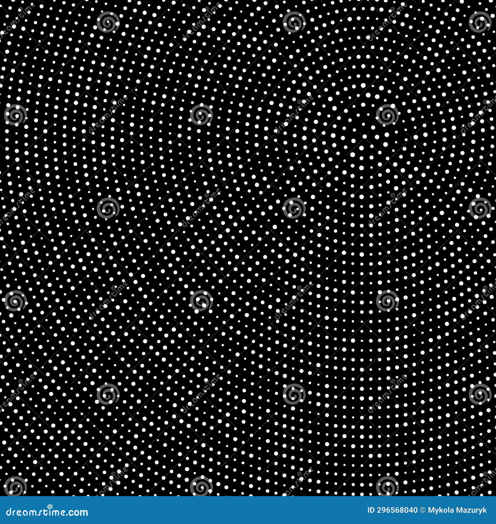 Abstract White Dots Over Black Background. Halftone Dotted Backdrop ...