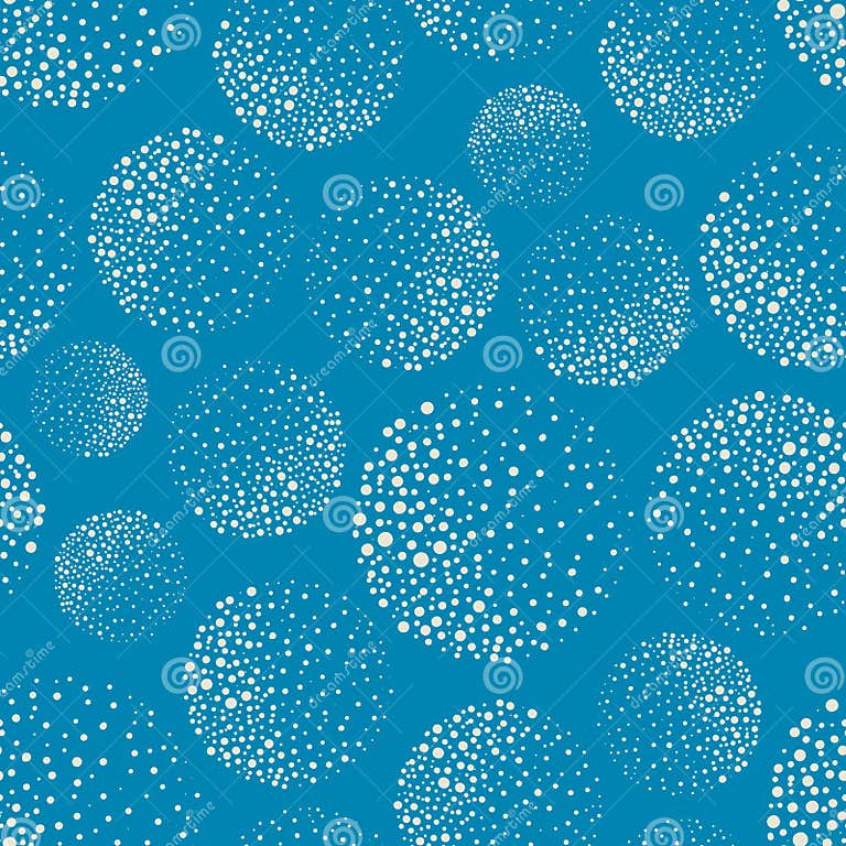 Abstract White Dotted Circles with Texture Shading Effect. Seamless ...