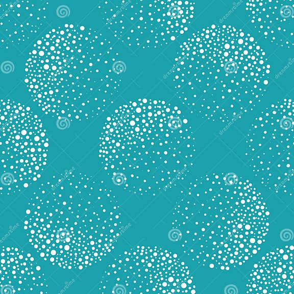 Abstract White Dotted Circles with Texture Shading Effect. Seamless ...