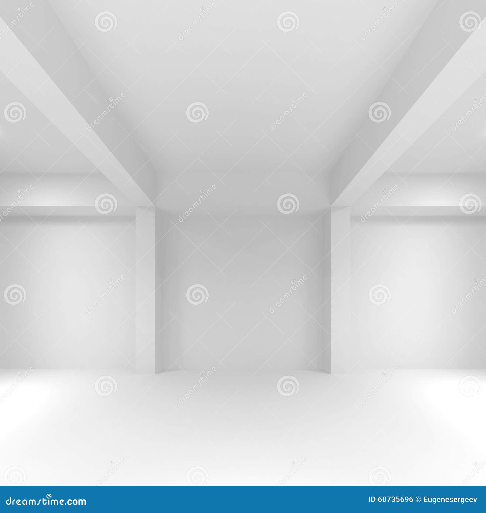Abstract White Empty Interior Background 3d Stock Illustration ...