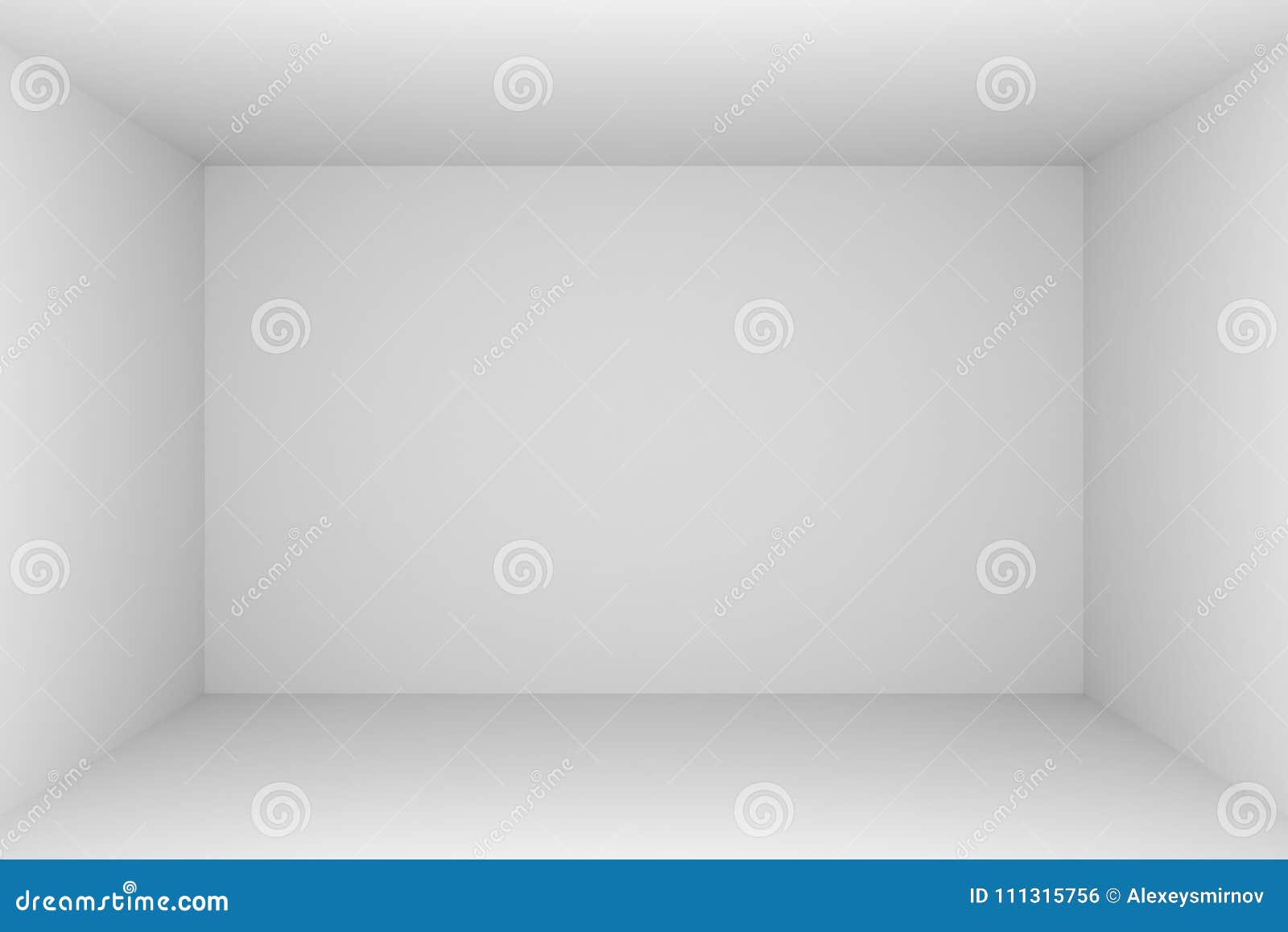 Abstract White Empty Room, Dark Side. Stock Illustration - Illustration ...