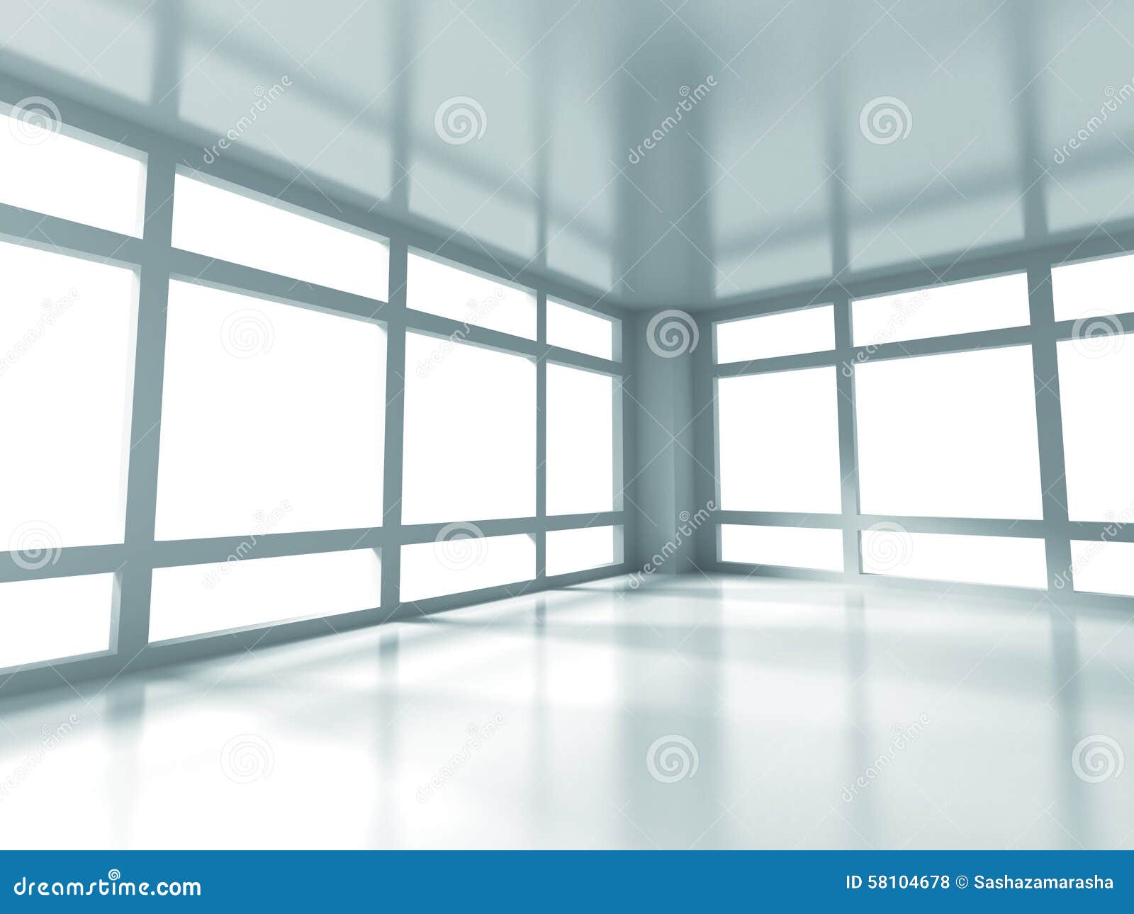 Abstract White Empty Room Interior Background Stock Illustration ...