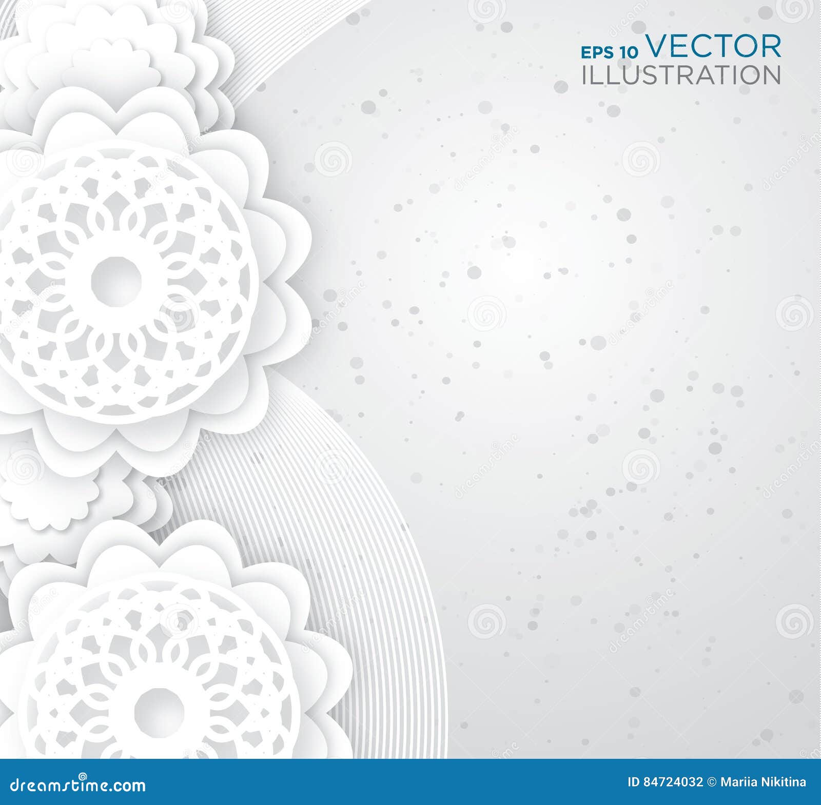 Abstract White Flowers Background. Stock Vector - Illustration of decor ...